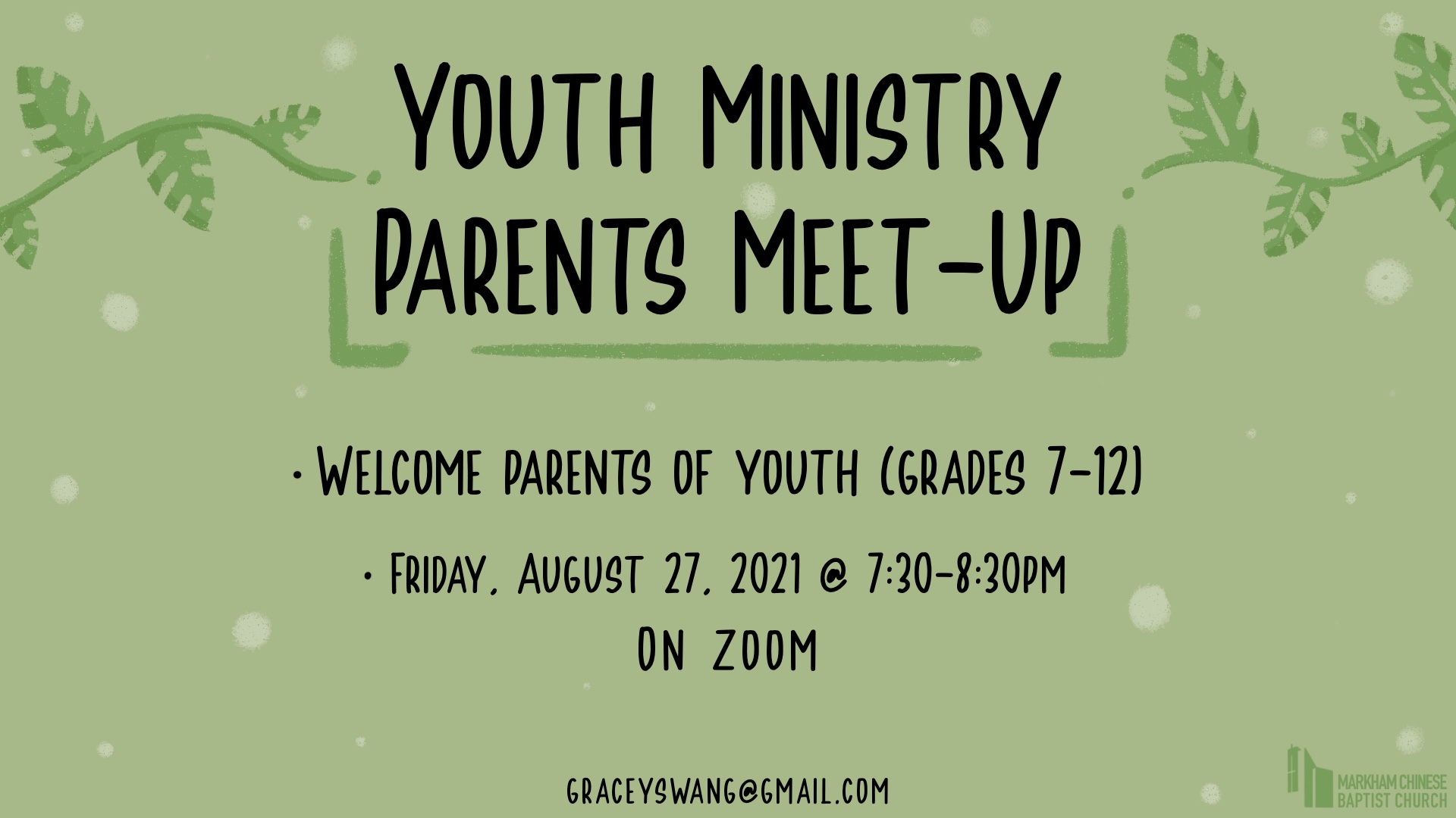 Bulletin – Markham Chinese Baptist Church